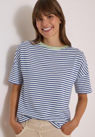 Cecil T-Shirt Jerseyshirt mit Streifen, Baumwolle