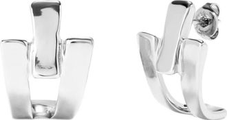 Uno De 50 UNOde50 Ohrringe, Metalllegierung, geometrische Form, versilbert mit Sterlingsilber, handgefertigter Schmuck, hergestellt in Spanien, estandar, Metall