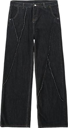 Generic Jeans Bootcut pour Hommes, Streetwear, Pantalons surdimensionnés, Jeans Baggy pour Hommes, Vintage, Coupe Ample, Jambes Larges, Pantalons en Denim