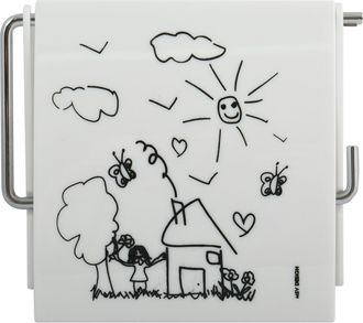 MSV Bad Serie Toilettenpapierhalter WC Rollenhalter Papierhalter Klopapierhalter mit Klappe - Kindergarten