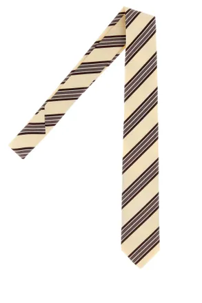 Dries Van Noten Silk Necktie - Beige