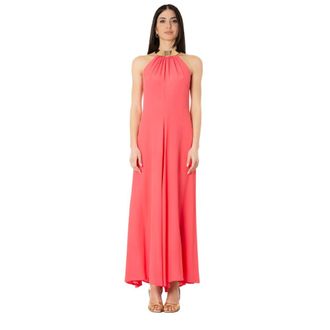 Simona Corsellini Robe Longue en M&eacute;lange de Soie - Femme - Robes - Rose - Taille: 42 FR