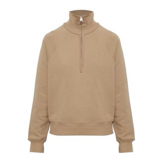 Ami Femme, Sweatshirts et sweats &agrave; capuche, Beige, Taille: 36 FR SweaT-shirt z zamkiem przy szyi