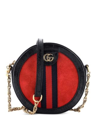 Gucci Ophidia Round Shoulder Bag Suede Mini crossbody bag - Rouge
