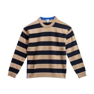 Paul Smith Homme, Pulls, Multicolore, Taille: M Pull Ras du Cou en Laine dAgneau M&eacute;lang&eacute;e &agrave; Rayures