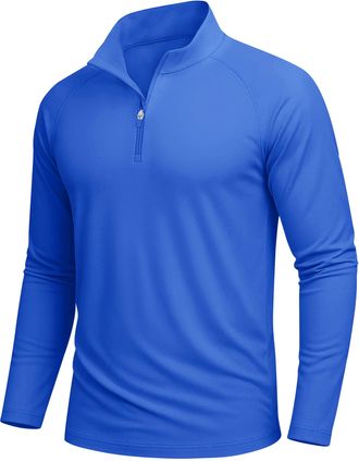 Magcomsen Langarmshirt Herren Laufshirt Arbeitskleidung Surfen Tshirt Fahrradbekleidung UPF 50+ Leicht, K&ouml;nigsblau, 3XL