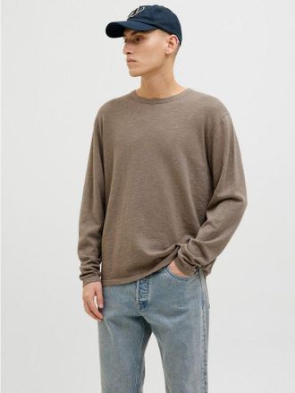 Jack & Jones Rundhalspullover JJESUMMER KNIT CREW NECK SN mit Rundhalsausschnitt