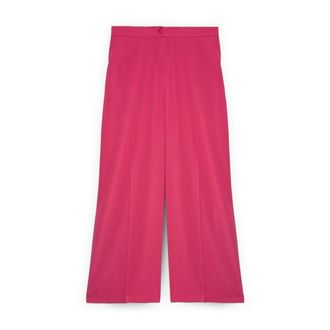 Fiorella Rubino Femme, Pantalons, Rose, Taille: 48 FR Pantalon Wide Leg en tissu fluide