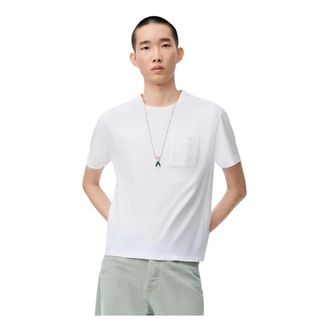 Loewe Homme, Tops, Blanc, Taille: 2XL T-Shirt Coupe D&eacute;contract&eacute;e