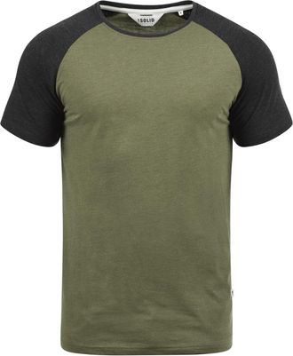 Solid SDBastian Herren T-Shirt Kurzarm Shirt mit Rundhals-Ausschnitt Baumwollmischung Regular fit, Gr&ouml;&szlig;e:2XL, Farbe:Ivy Green Melange (8797)