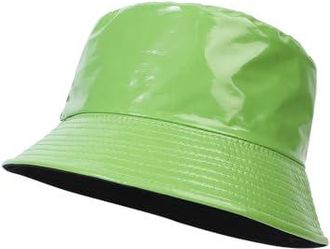 Generic Chapeau de p&ecirc;cheur double couleur en cuir pour femmes, chapeau de bassin de soleil en plein air, chapeau de voyage pliable pour hommes, multicolore en