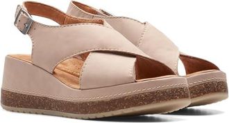 Clarks Femme Kassanda Step Sandale, Nubuck Sable, 38.5 EU
