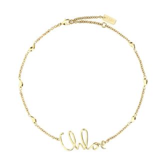 Chlo&eacute; Script Logo Halskette - - Accessories - Damen - Gelb - ONE SIZE