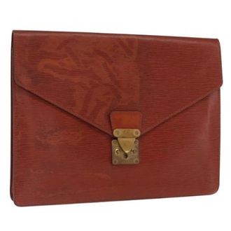 Louis Vuitton Pochette en cuir vintage Pre-owned - Femme - Pre-owned - Brun - Taille: ONE Size