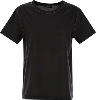 Fabiana Filippi Homme, Tops, Noir, Taille: S T-shirt en jersey