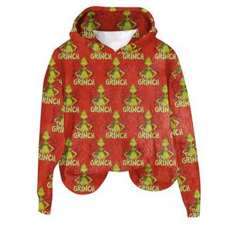 Generic Le Grinch Sweat A Capuche Femme Chaud Christmas Pilou The Polaire Pulls Noel Sweatshirts Oversize 2025 Vetement Hiver Pyjama Moche Noël Deguisement Co