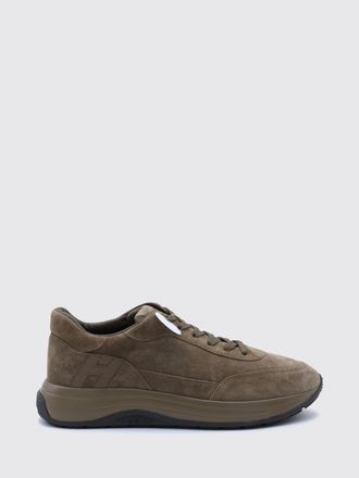 Hogan Baskets Hi-Light en cuir de veau velours avec logo H ton sur ton