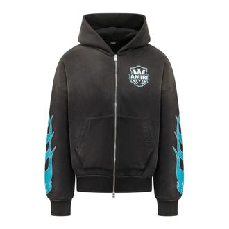 Amiri MA Flames Zip Hoodie - - Sweatshirts & Hoodies - Herren - Schwarzk - L