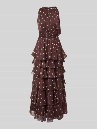 Neo Noir Abendkleid mit R&uuml;schenbesatz Modell Marli