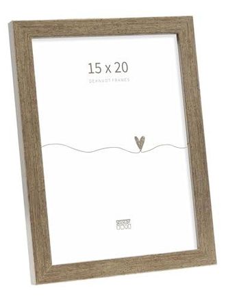 Deknudt Frames Holz Bilderrahmen für Foto 15x20 cm Bronze - für Fotos, Poster oder Poster - S243D2 - zum Aufstellen oder Aufhängen