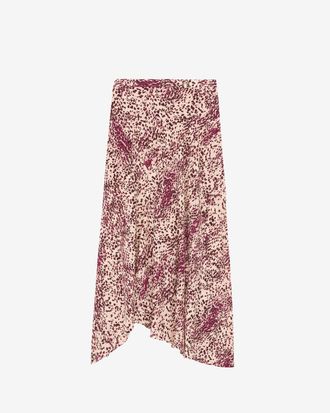 Isabel Marant Jupe Sakura - Femme - Violet-&eacute;cru - Taille34 - Isabel Marant