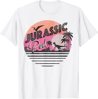 Jurassic Park Retro 90s Dinosaur Scene T-Shirt