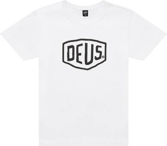 Deus Homme, Tops, Blanc, Taille: S T-shirt Classique Shield Blanc