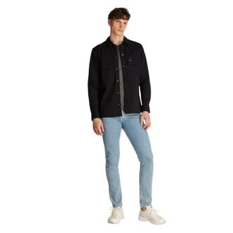 Calvin Klein Hemdjacke f&uuml;r Herren, leger (Schwarz)
