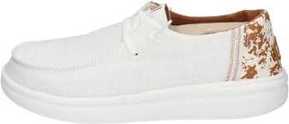 HeyDude Hey Dude Shoes Mocassino Con Lacci elastici in Tessuto Bianco 39