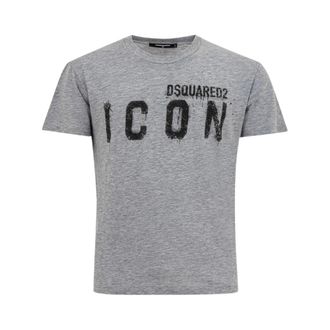 Dsquared2 T-shirt M&eacute;lange - Homme - Tops - Gris - Taille: XS