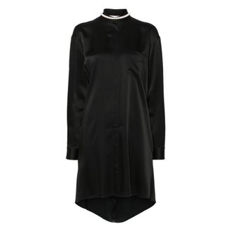 Moschino Femme, Robes, Noir, Taille: 38 FR Haut en satin noir Enverse Satin