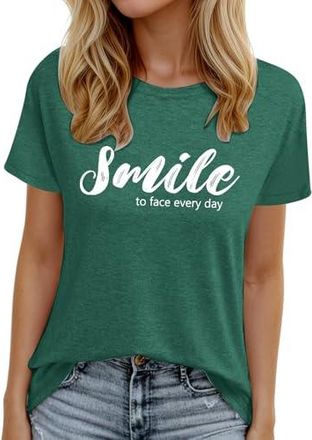 Generic T-shirt Imprim&eacute; Femme Col V T-shirt &agrave; Manches Courtes avec Impression Comme Haut D&eacute;t&eacute; D&eacute;contract&eacute; Pour Les Loisirs &Agrave; La Mode T-shirts Pour Femmes T-sh