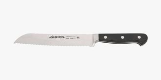 Arcos Serie Clasica - Brotmesser - Klinge aus Nitrum geschmiedetem Edelstahl 180 mm - HandGriff Polyoxymethylen (POM) Farbe Schwarz