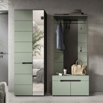 ebuy24 Ensemble meuble dentr&eacute; de 3 &eacute;l&eacute;ments d&eacute;cor vert - KANUT