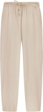Herno Femme, Pantalons, Beige, Taille: 40 FR Pantalon en m&eacute;lange de lin