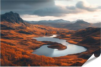 Islandburner XXL Bild Poster Weitblick auf die schottischen Highlands Premium Bilder Fotodruck