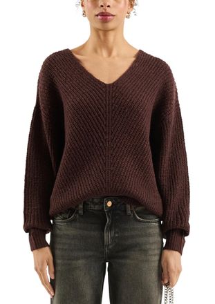 QS by s.Oliver Strickpullover mit V-Auschnitt