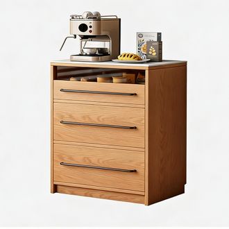 Generic Sideboard mit Mehreren Schubladen und Stauf&auml;chern, mit Einer Arbeitsplatte aus Stein, das als integrierte Einheit for die Essenszubereitung und die Au