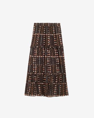 Isabel Marant Jupe Diya - Femme - Noir D&eacute;lav&eacute; - Taille34 - Marant &Eacute;toile