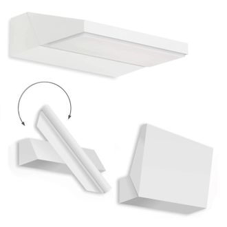 Telefunken LED Au&szlig;enwandleuchte, Au&szlig;enwandlampe, Kopf drehbar, 10 Watt, 1.100 Lumen, 4.000 Kelvin, IP44, Wei&szlig;, 172x141x52mm (LxBxH)