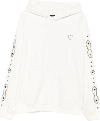 HTC Moustache Stud-embellished Crystal-embellished Hoodie