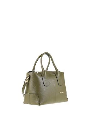 Pierre Cardin Sac &agrave; main pour femme en cuir v&eacute;ritable Made in Italy 22x15x10 cm 1986, vert militaire, Taille unique