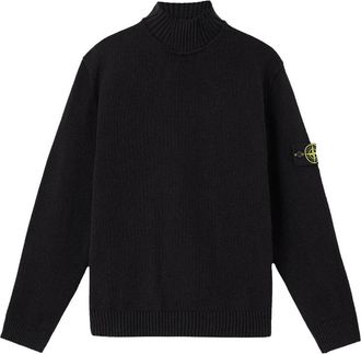 Stone Island Rollkragenpullover - - Knitwear - Herren - Schwarzk - L