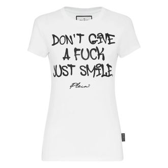 Philipp Plein T-Shirt Rundhals - - Tops - Damen - Wei&szlig; - M