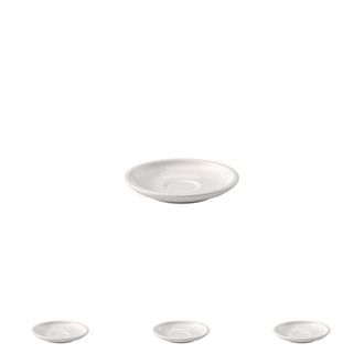 Villeroy & Boch Artesano Original Mokka-/Espresso-Untertasse, 12 cm, Premium Porzellan, Wei&szlig; (Packung mit 4)