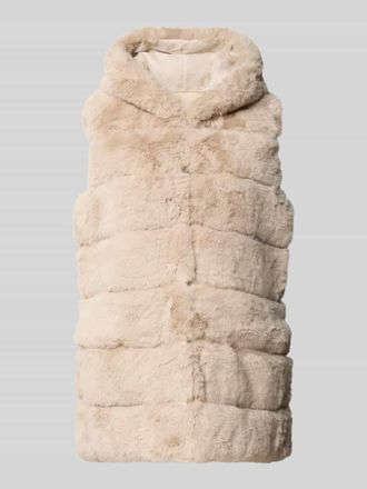 Apricot Weste aus Kunstfell mit Steppnähten