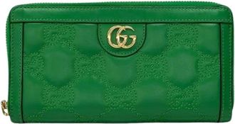 Gucci Portefeuille long (bi-pli) Pre-owned - Femme - Pre-owned - Vert - Taille: ONE Size
