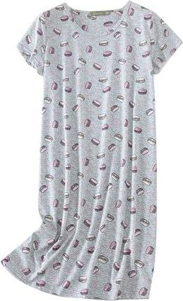 Generic Chemise De. Nuit Femme - Nuisette Cotton Lété - Robe Tee Shirt Grande Taille - Body Sexy Chic - Manche Courte - Feminins - sous Vetement Allaitement -
