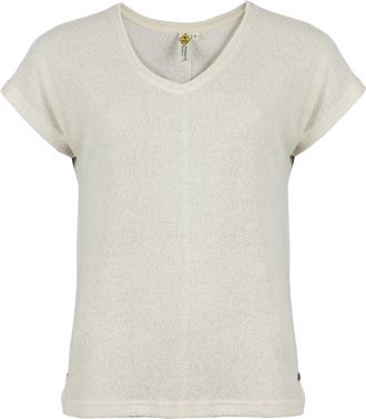 Roadsign Damen T-Shirt in Strick f&uuml;r gem&uuml;tliche Casual-Outfits beige, 2XL