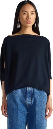 Liviana Conti Femme, Pulls, Bleu, Taille: 38 FR Maille ras du cou